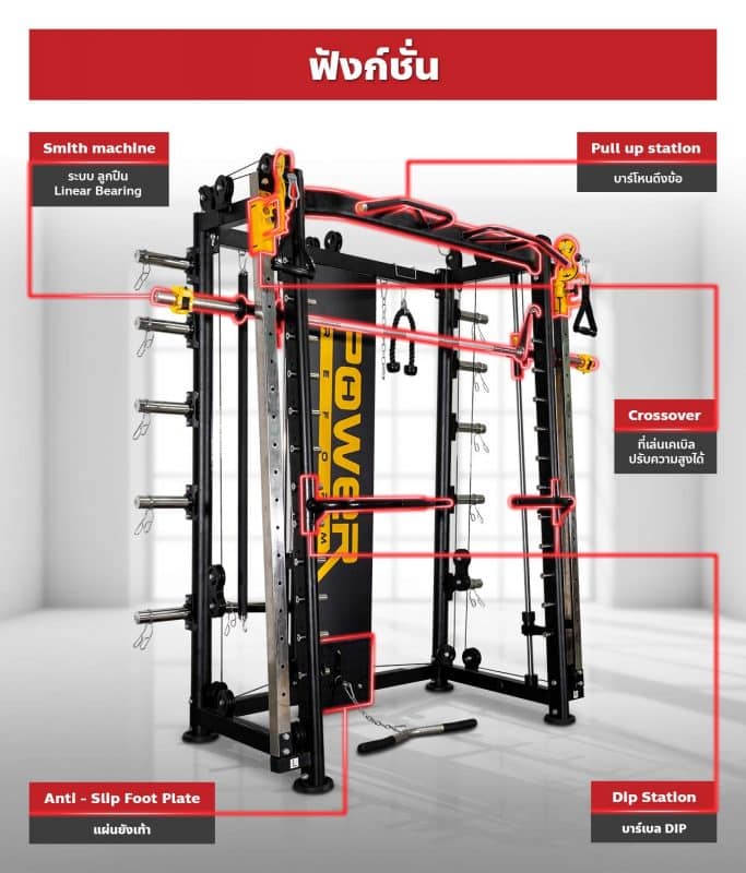 Smith Machine รุ่น EVOLUTION X3 - Time to Fitness